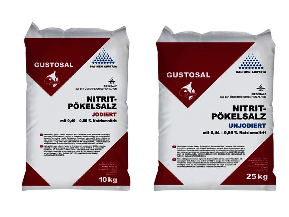 GUSTOSAL Nitrite Curing Salt and Salt-Nitrite Mixture with Evaporated ...